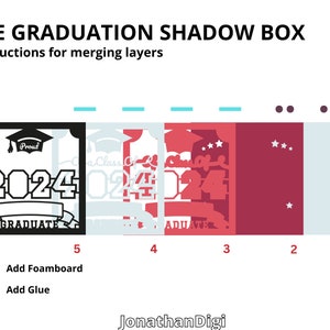 Personalized 3D SVG Graduation Shadow Box, Graduation Svg, Class of ...
