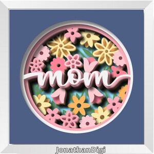 3D MOTHERS DAY Shadow Box, Mom, Mum, Mother, Nana, Grandma,best Mom ...