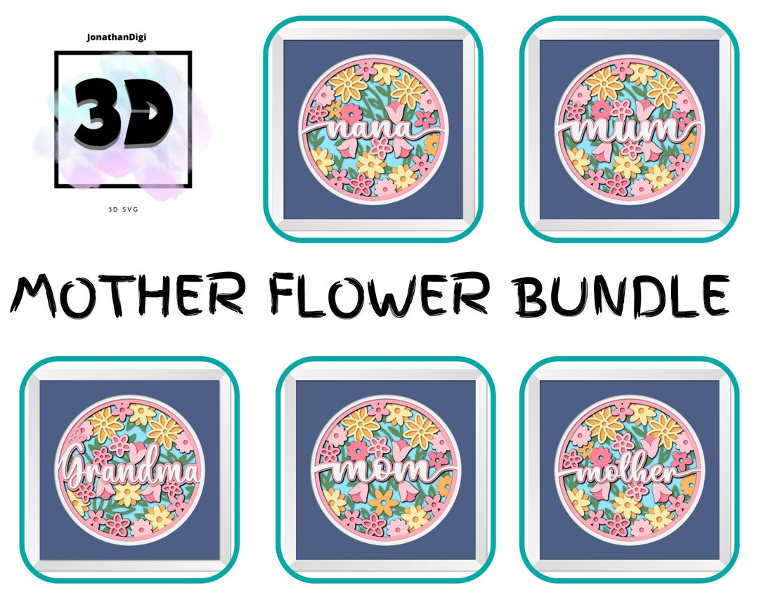 3D MOTHERS DAY Shadow Box, Mom, Mum, Mother, Nana, Grandma, Layered ...