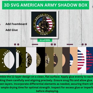 3D Us Army SVG - US Soldier Shadow Box - American Troops Svg, Army Svg ...