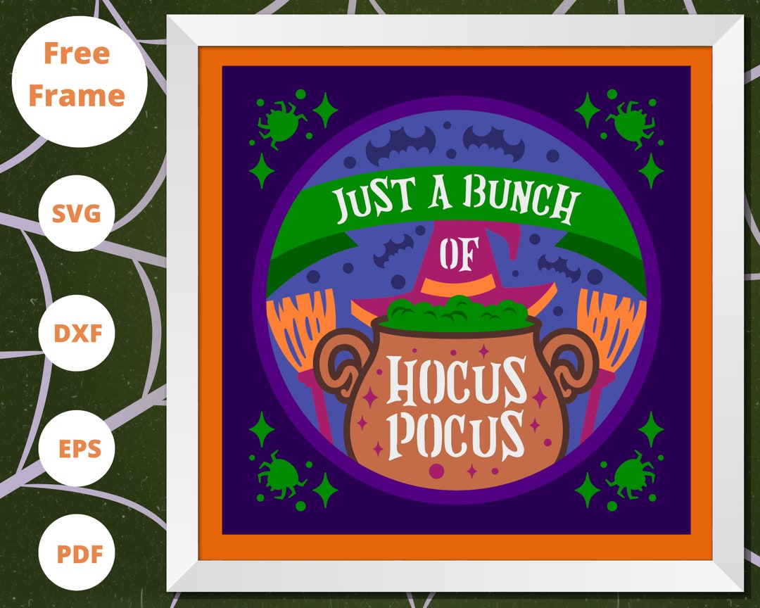 3D Halloween Hocus Pocus Svg, Hocus Pocus Shadow Box, Hocus Pocus ...