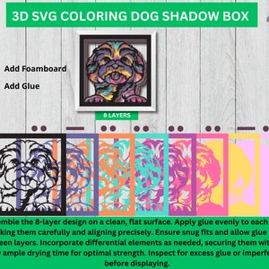 3D Goldendoodle Layered SVG, Golden Doodle Shadow Box, Colorful Dog ...