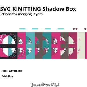 3D CROCHET Shadow Box Svg, Custom Name, Split Name Monogram Svg, Yarn ...