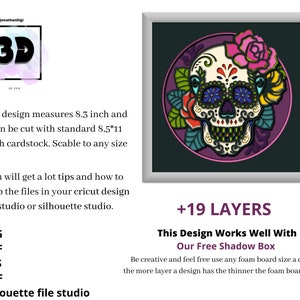 3D SUGAR SKULL Shadow Box - Day of the Dead Shadow Box Svg - Skull Svg ...