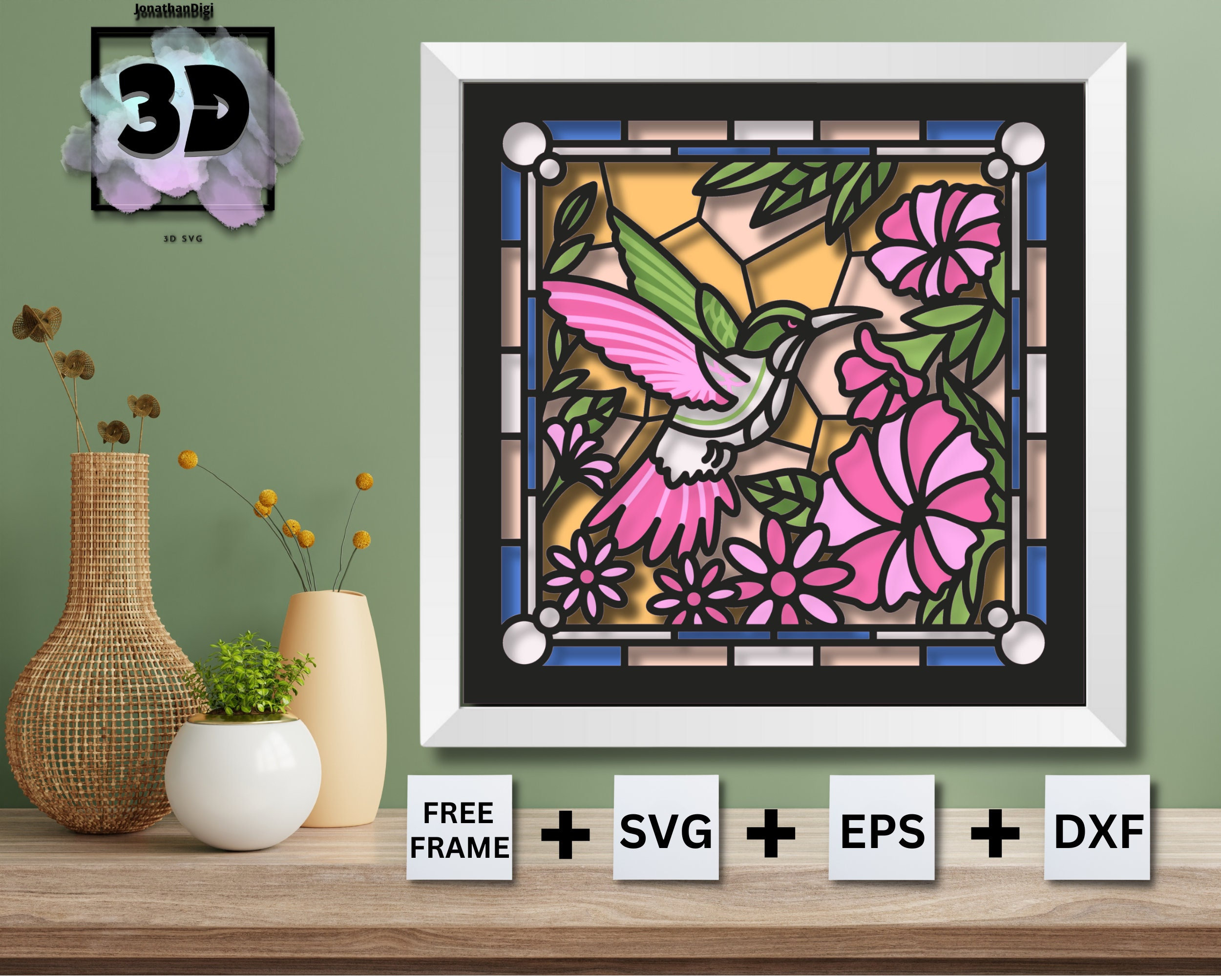 3d Hummingbird Stained Glass Pattern Stained Glass Hummingbird