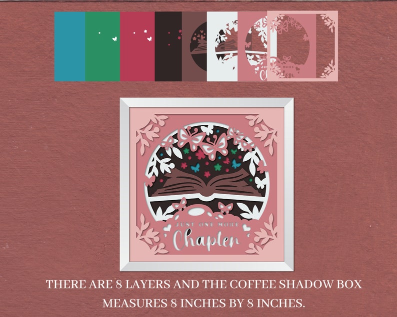 3D Chapter Book With Butterflies Shadow Box Floral Layered - Etsy