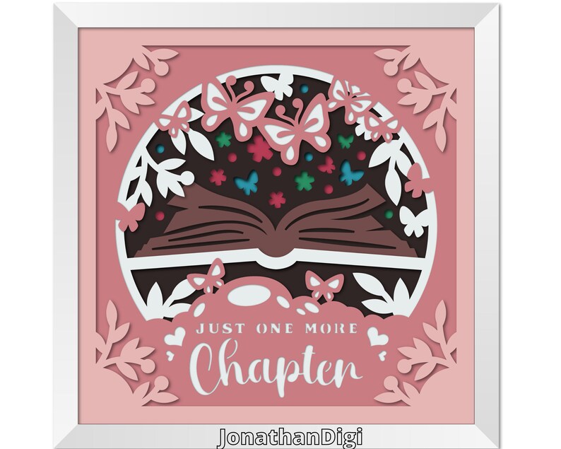 3D Chapter Book With Butterflies Shadow Box Floral Layered - Etsy