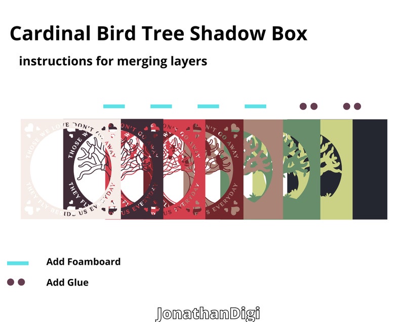3D Memorial Svg Cardinal Bird Tree Svg in Memory of Gift - Etsy