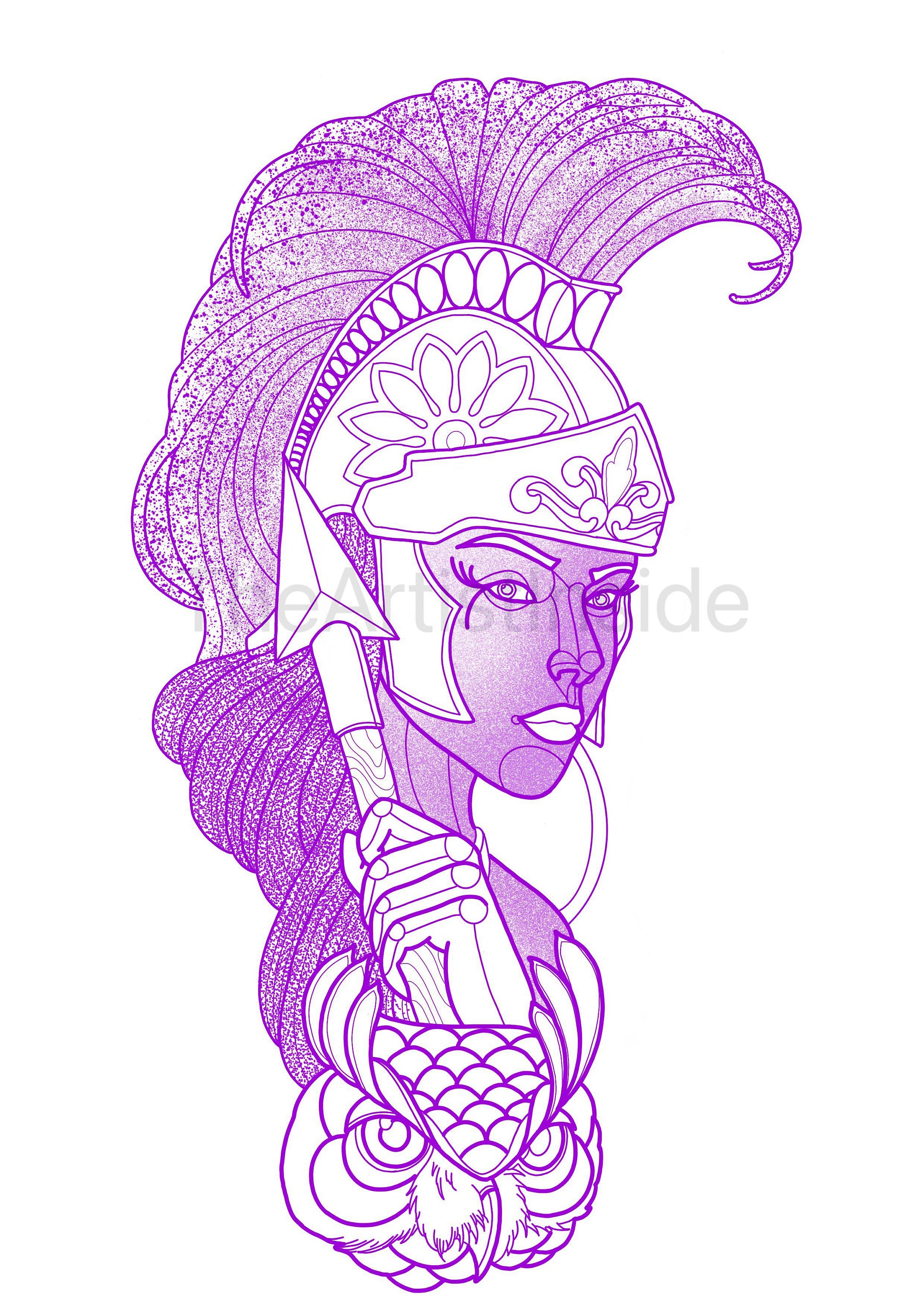 African Princess Warrior Tattoo