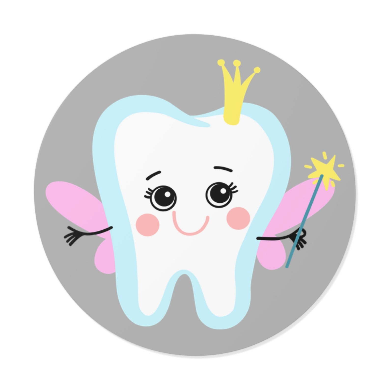 Tooth Fairy- Round Vinyl Stickers - Etsy