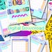 80s Retro Vibe Monthly Planner Digital Download - Etsy