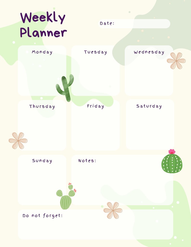 Desert Weekly & Monthly Planner - Etsy