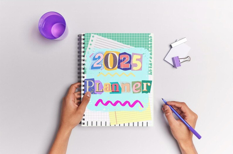 80s Retro Vibe Monthly Planner Digital Download - Etsy