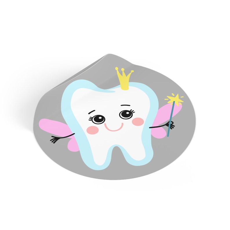 Tooth Fairy- Round Vinyl Stickers - Etsy