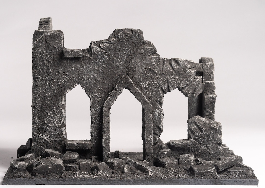 Tabletop Terrain, Dwarf Ruin 'lost Place' B, Base Approx. 12 X 20 Cm ...