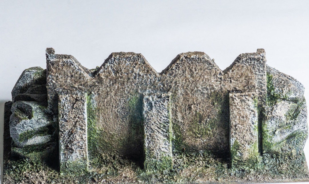 Table Top Terrain, Dwarf Outpost 'lost Place', Base 12 X 20 Cm, Painted ...