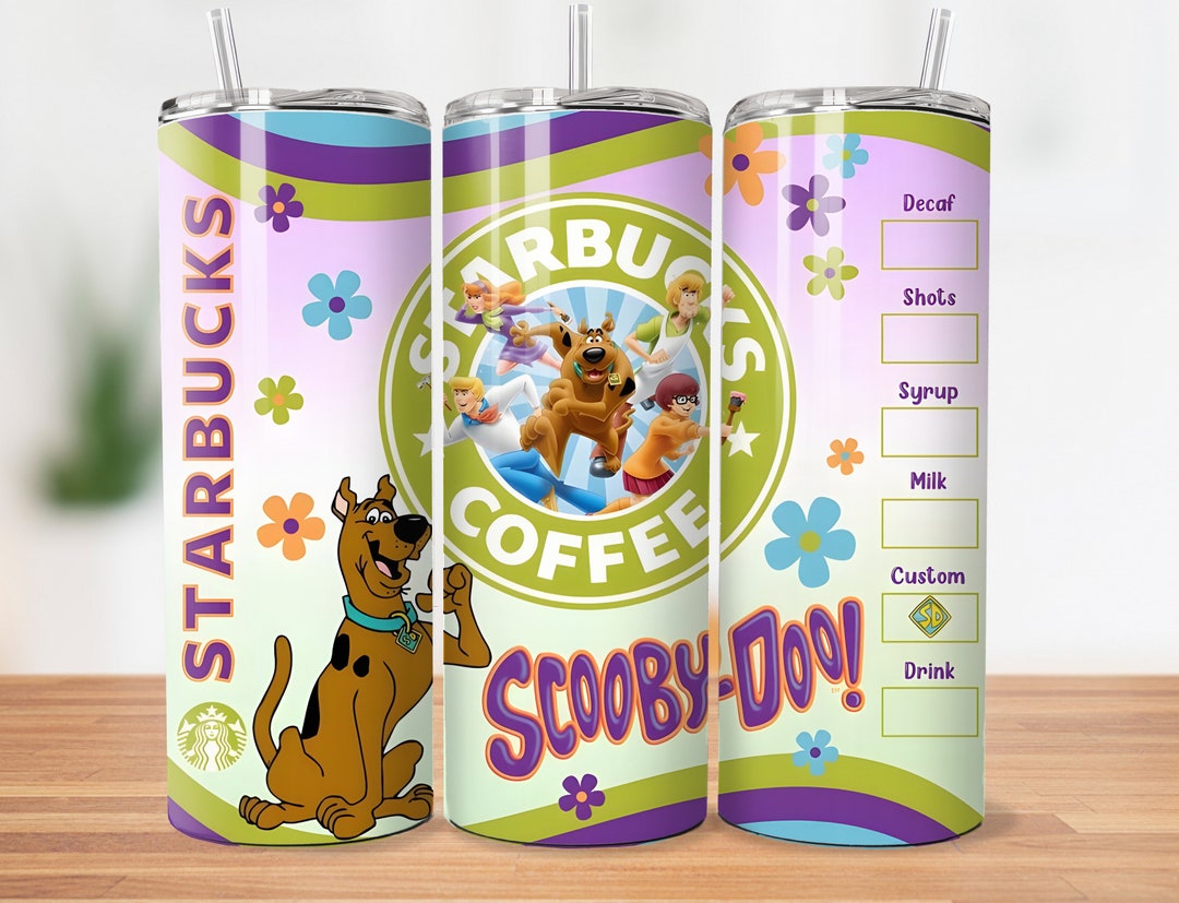 Scooby Doo Tumbler Bundle, Cartoon Tumbler 20oz Skinny Sublimation ...