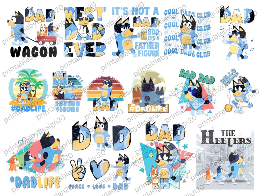 Blue Dog Moive Mega Png Bundle, Png Files, Png for Shirts, Best Dad Png ...