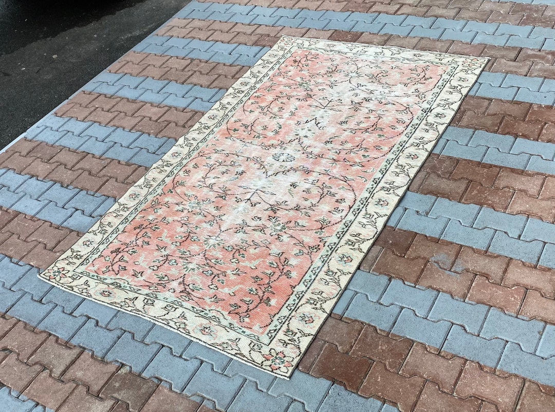 5x8 Vintage Rug, Oushak Rug, Anatolian, Turkish Rug, Hand-made, Faded ...