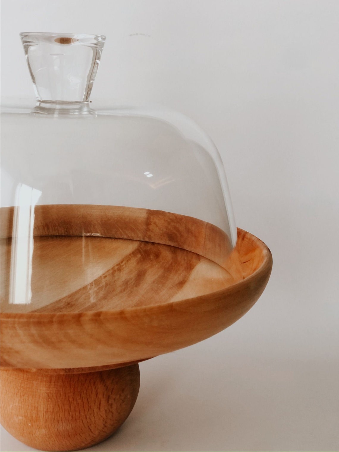 Wooden Cake Stand With Wooden Leg, Cookie Stand, Wooden Presentation ...