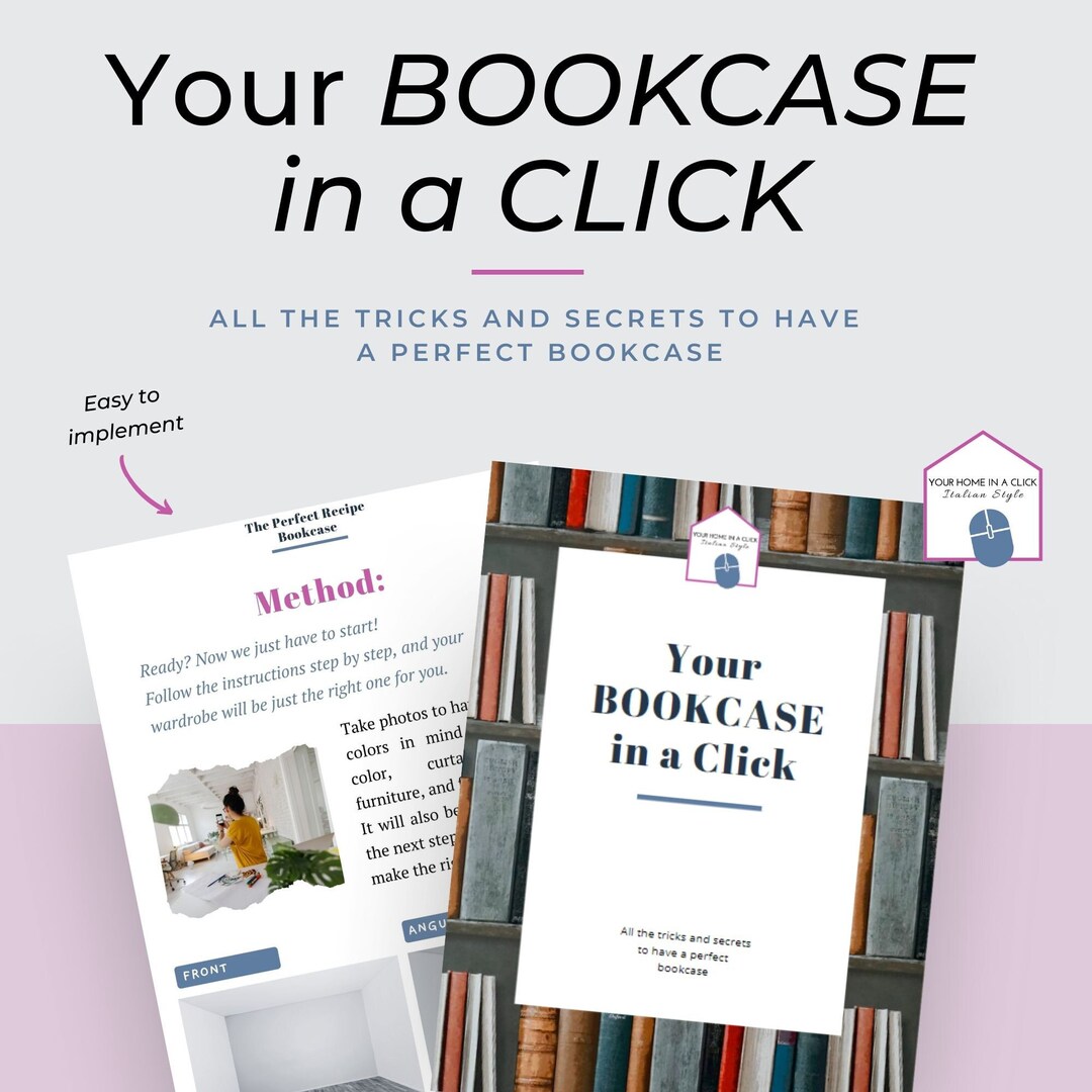 Your Bookcase in a Click | Interior Decorating E-book | Instant ...