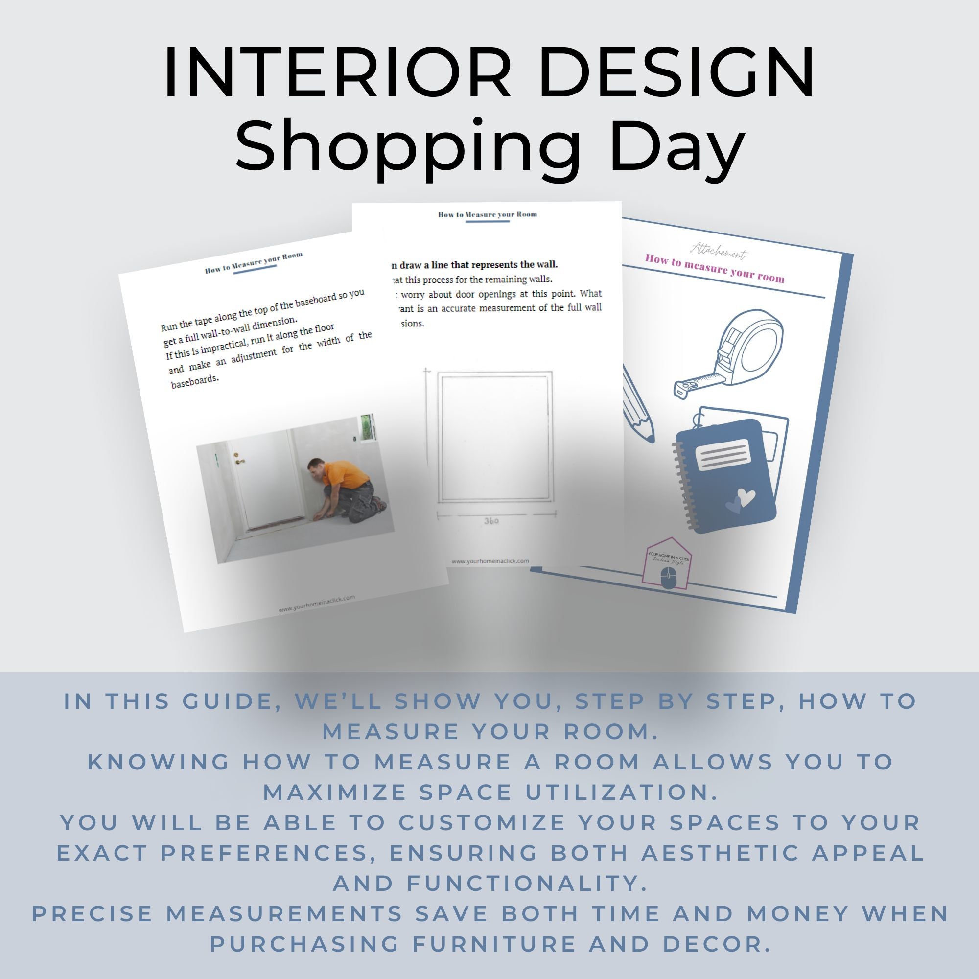 How to Measure Your Room | Interior Design Ebook | Instant Download ...