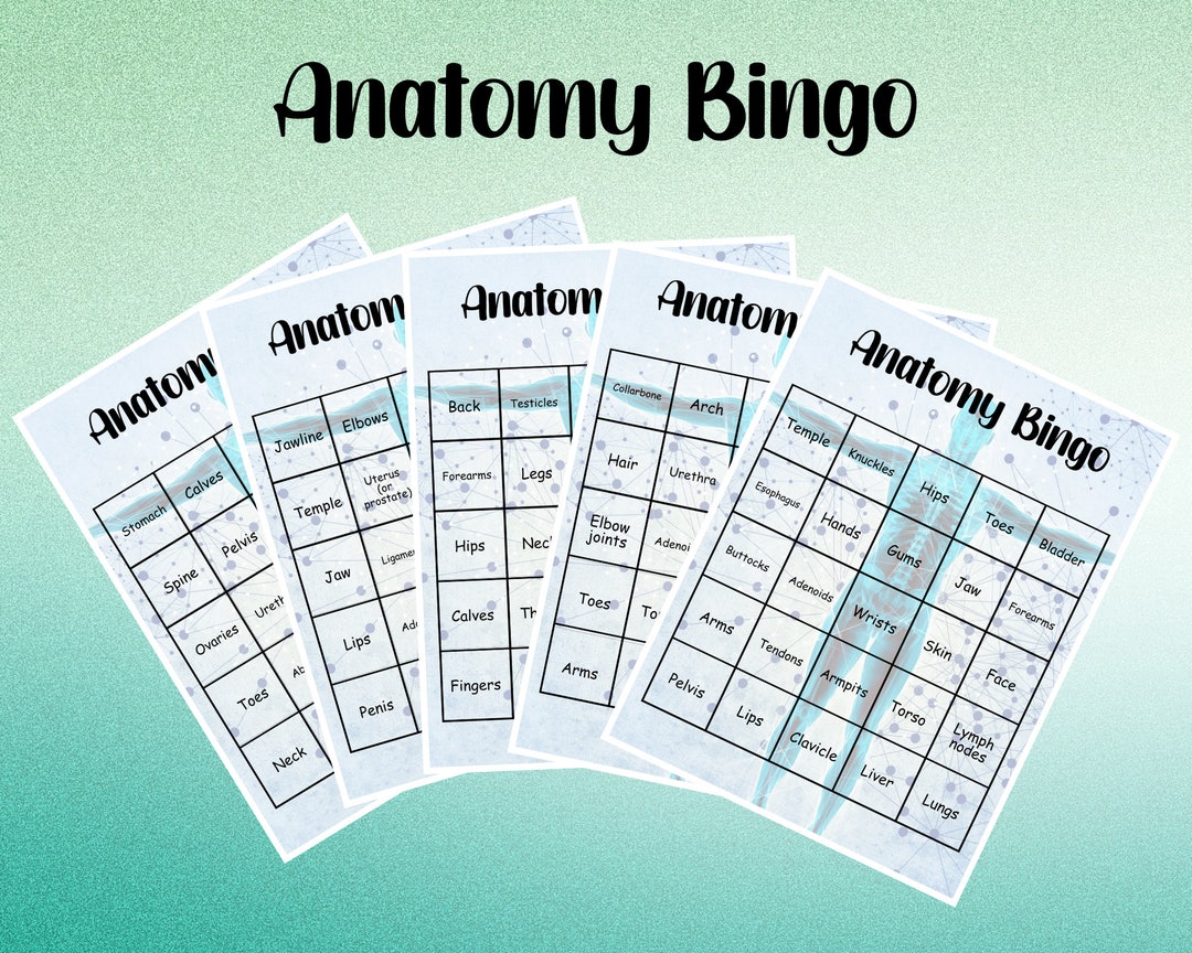 Anatomy Bingo Printables Great for All Science Lovers - Etsy