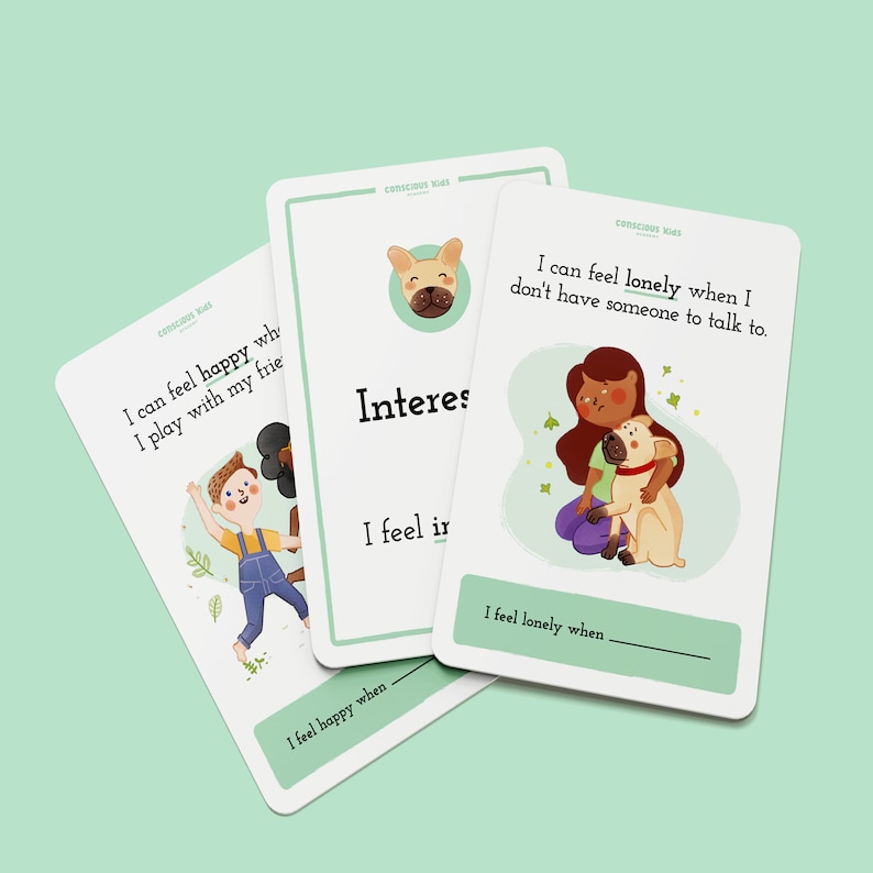 Feelings Flashcards for Ages 3 Montessori Emotions - Etsy