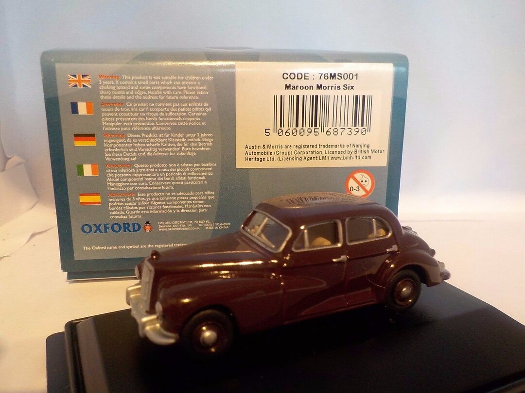 Morris Six Maroon Model Car Oxford Diecast 1/76 New - Etsy