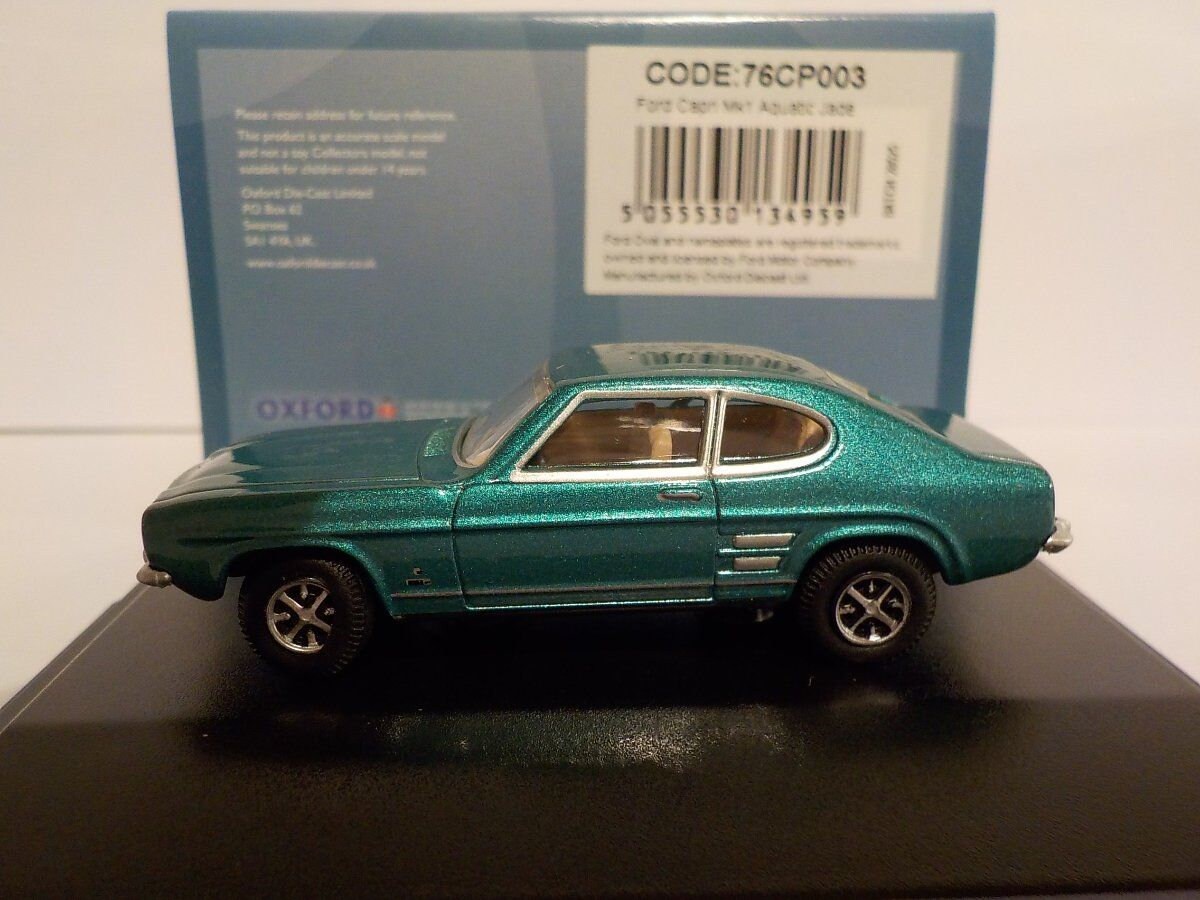 Model Cars. Ford Capri Mk1 Aquatic Jade Oxford Diecast 1/76 - Etsy