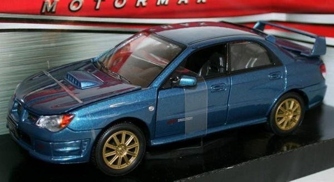 Subaru Impreza WRX Sti Blue Classic Metal Model - Etsy