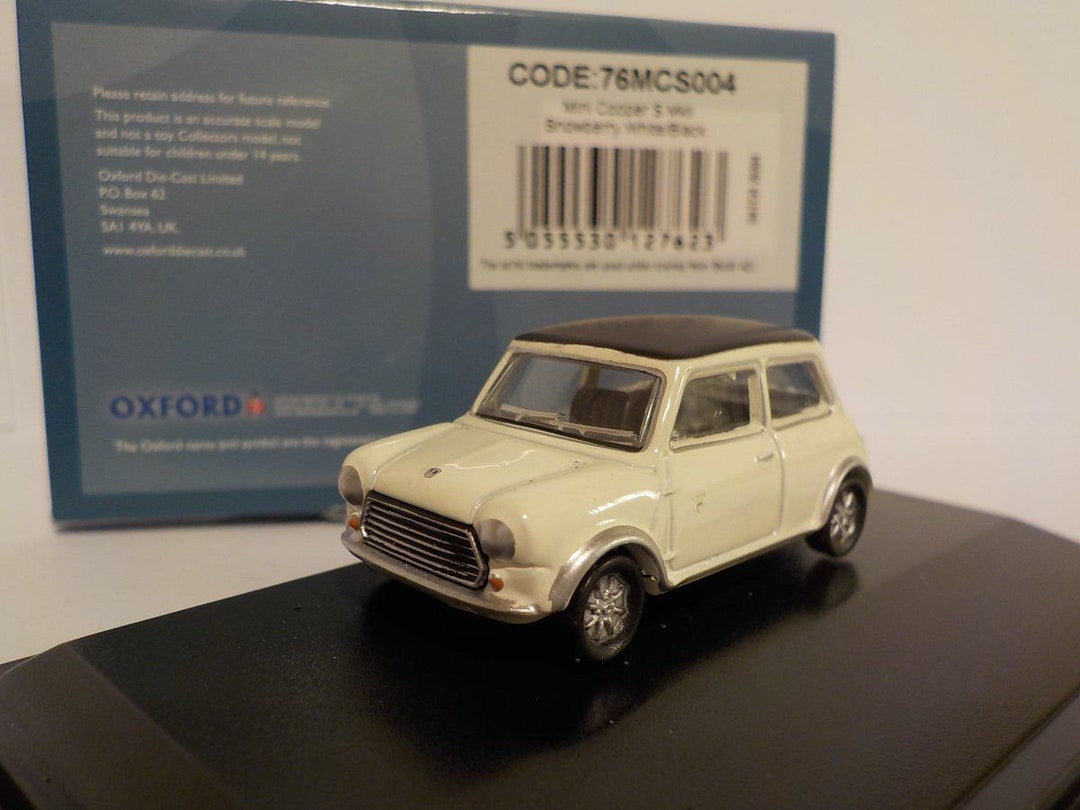 Mini Cooper S White black Roof Model Car Oxford Diecast - Etsy