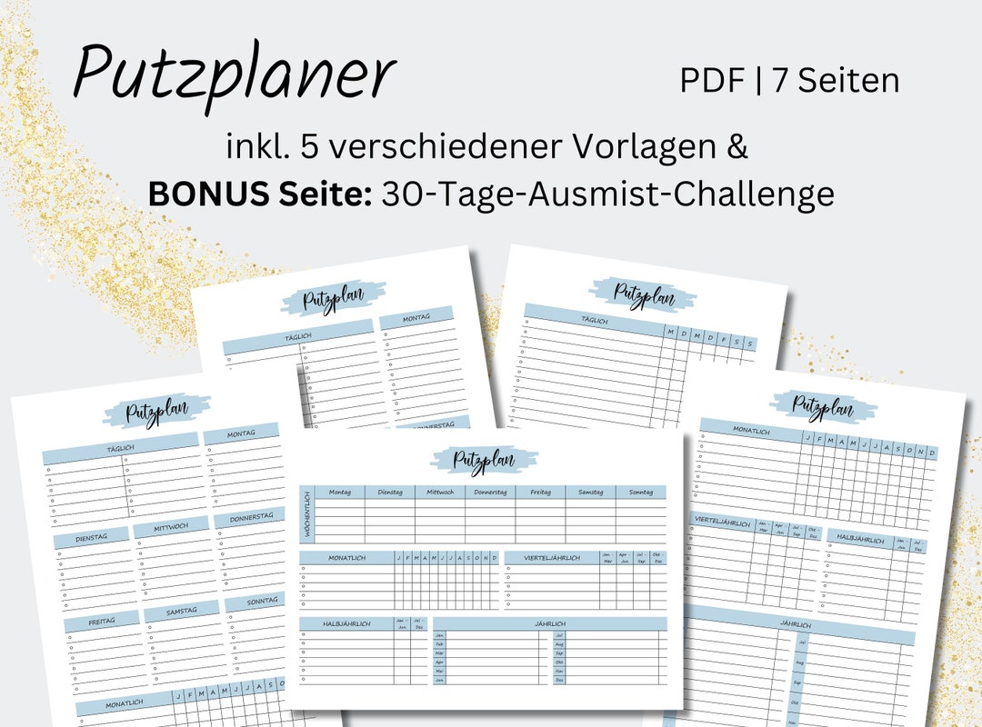 Plaster Planner Printable Cleaning Plan Cleaning Planner Cleaning ...