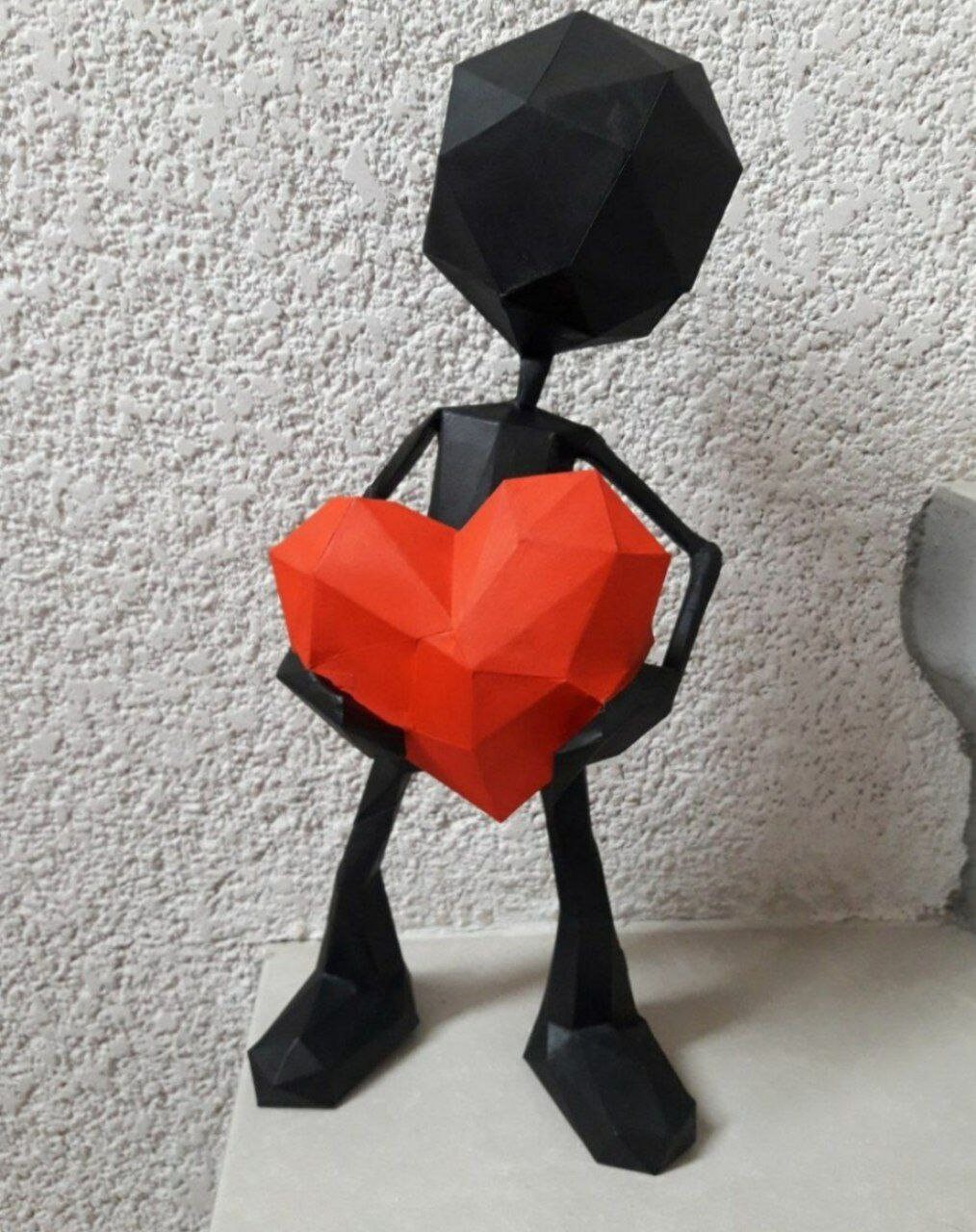 Papercraft Love Mandiy Papercraft 3D Room Decor Low Poly - Etsy Israel