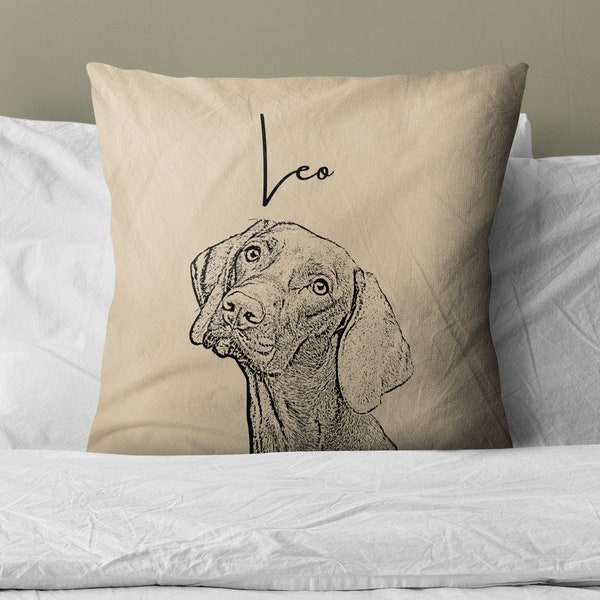 Custom Line Drawing Pillow - Etsy