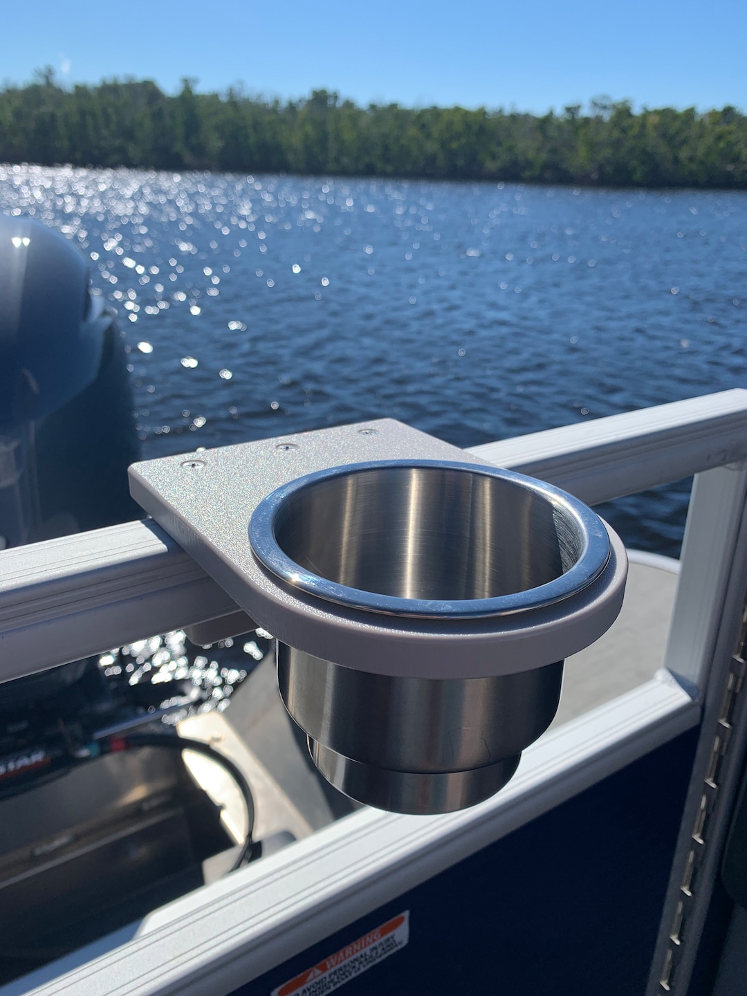 Pontoon Rail Cup Holder - (1-1/8") or (1-1/4") Square Rail - Etsy