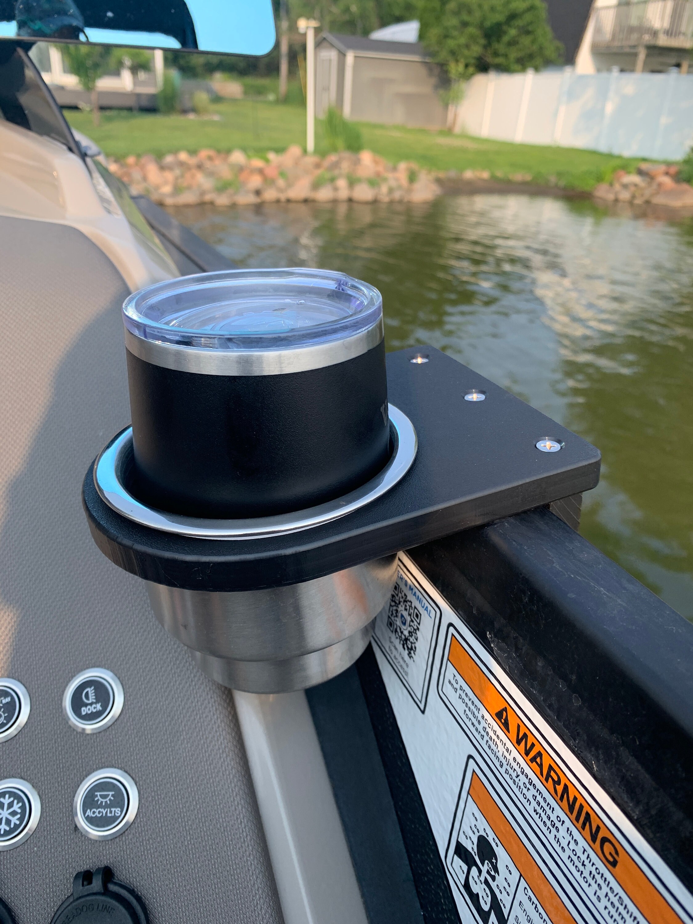 Premier Pontoon Rail Cup Holder 2 Tall Rails Only. - Etsy