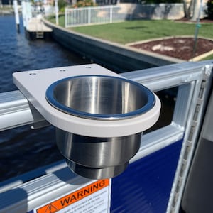 Pontoon Rail Cup Holder - (1-1/8") or (1-1/4") Square Rail - Etsy
