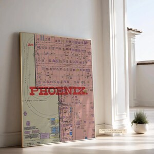 Vintage Phoenix Map DOWNLOADABLE Antique Historic Art Americana Decor ...