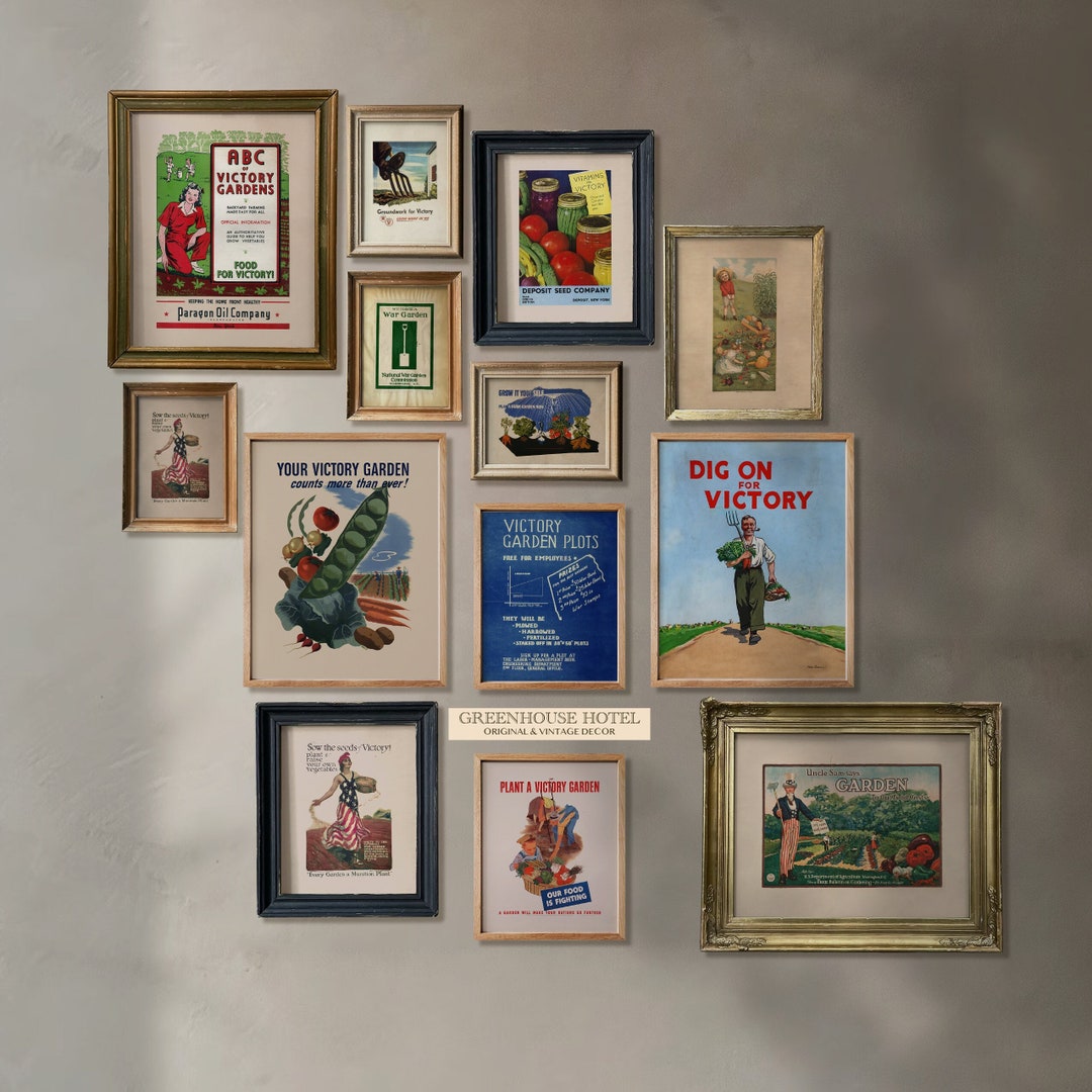 Vintage Victory Garden Posters - Set of 13 Americana Gardening Digital ...