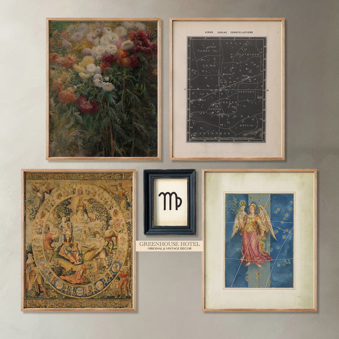 Vintage Virgo Gallery Wall Art Set PRINTABLE Antique European Paintings ...