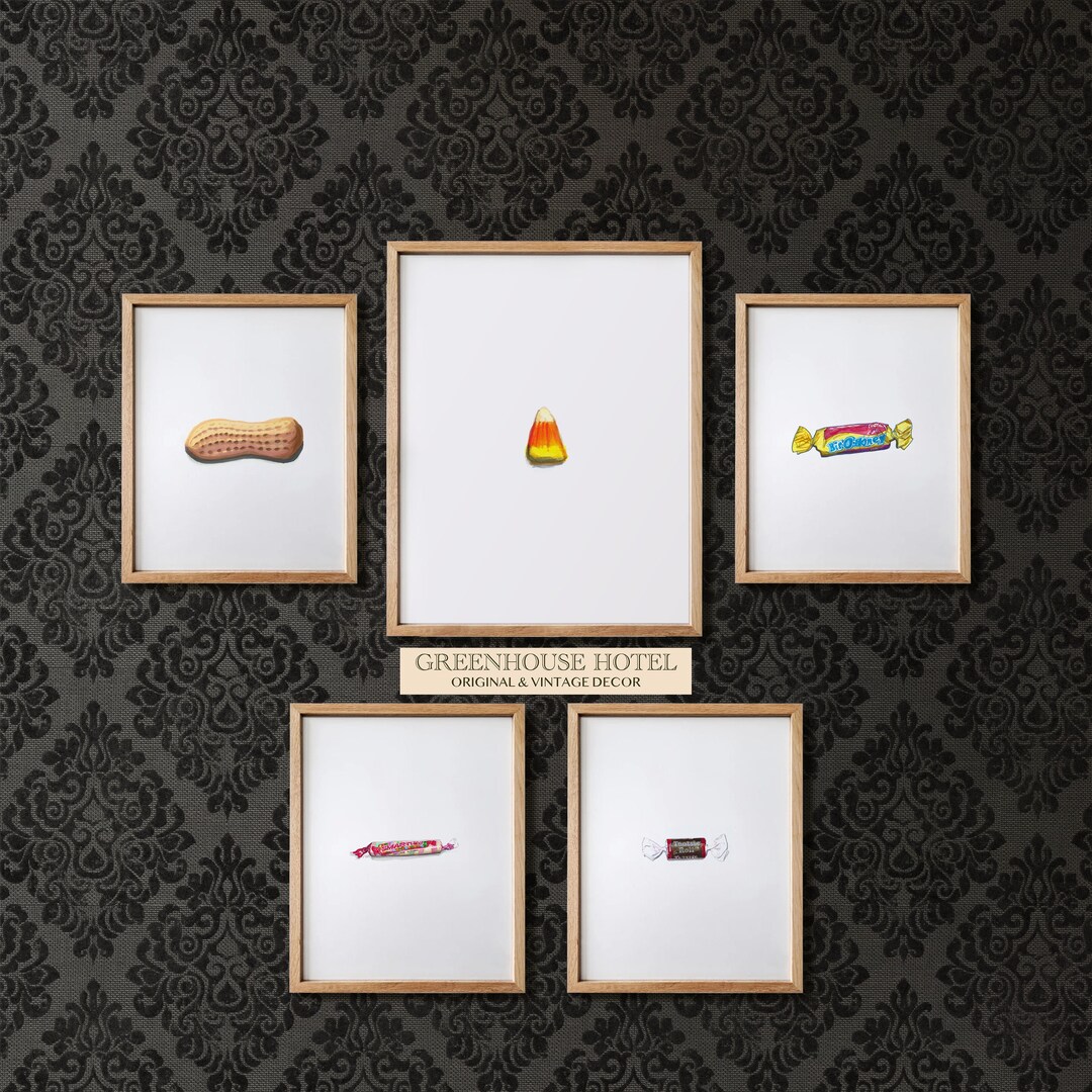 Yucky Candy Hated Halloween Candies Art Print Set - 5 Digital Prints ...