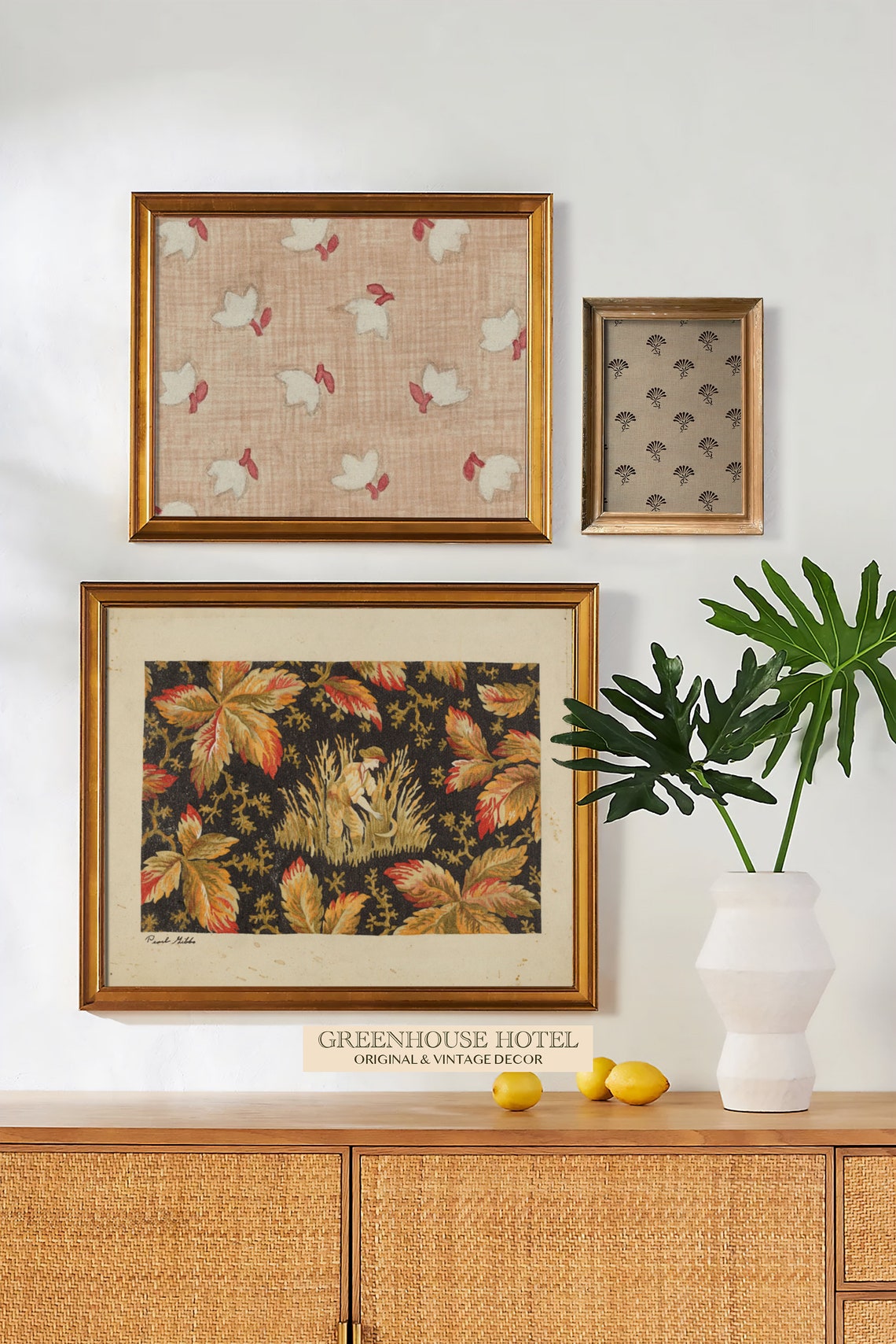 Vintage Textile Wall Art Printable Americana Wall Art Vintage Fabric ...