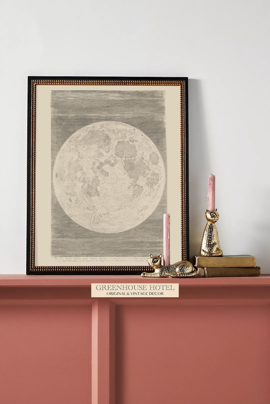 Moon Sketch SET of 3 Vintage Lunar Cycle Prints Moon Phases PRINTABLE ...