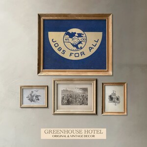 Vintage Labor Day Americana Prints: Antique American Flag, Labor Union ...