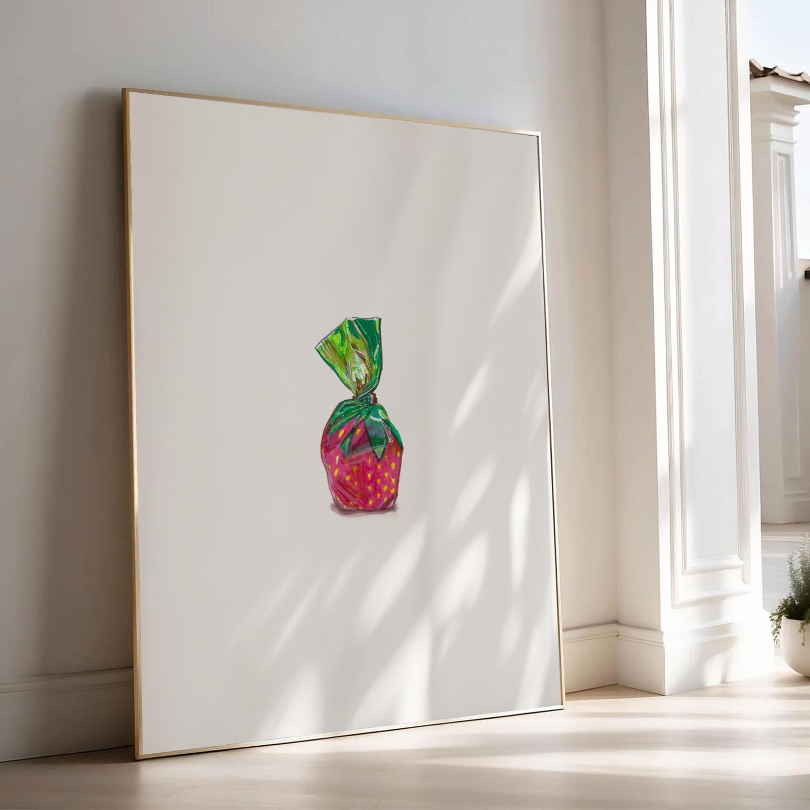 Strawberry Candy Art Print | Retro Food Wall Decor, 90s Nostalgic Food ...