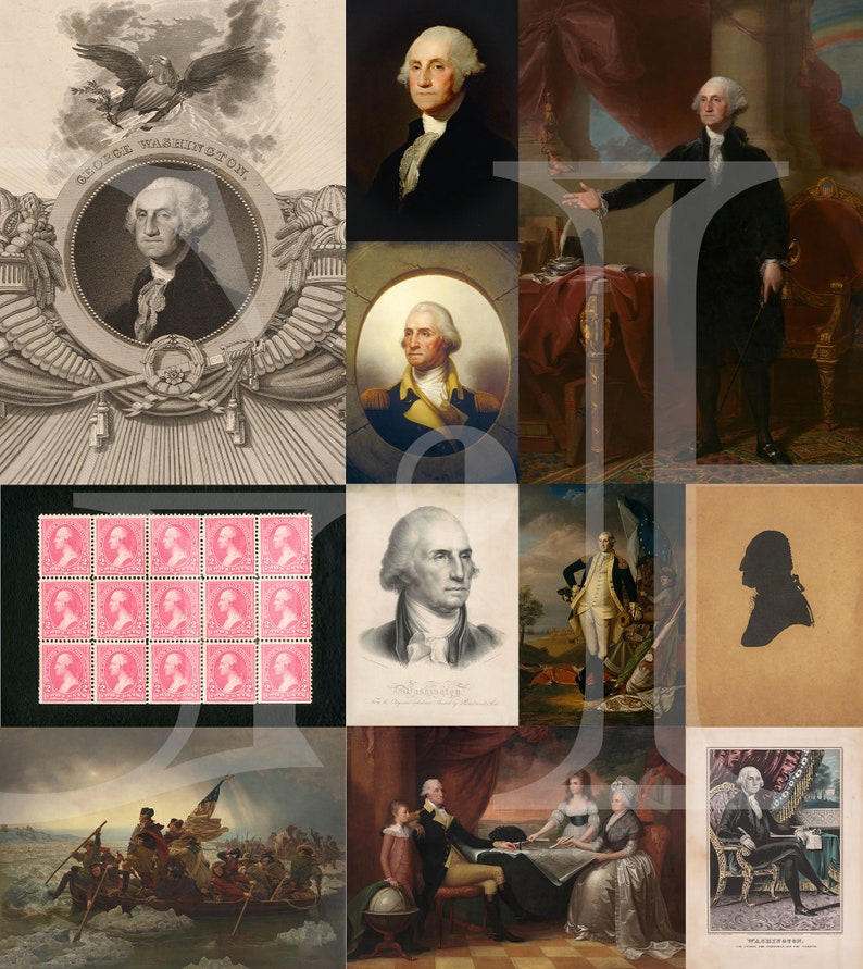 George Washington President's Day Art DIGITAL Set Presidential ...