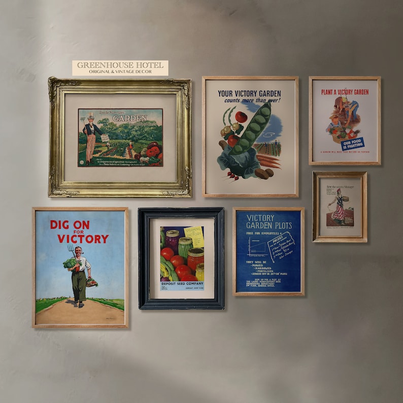 Vintage Victory Garden Posters Set of 13 Americana Gardening Digital ...