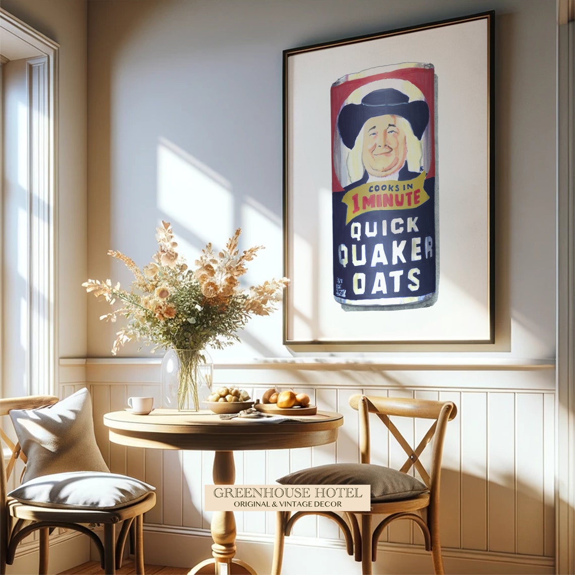 Retro 1980 Quaker Oats Print Original Painting Vintage Kitchen Decor ...