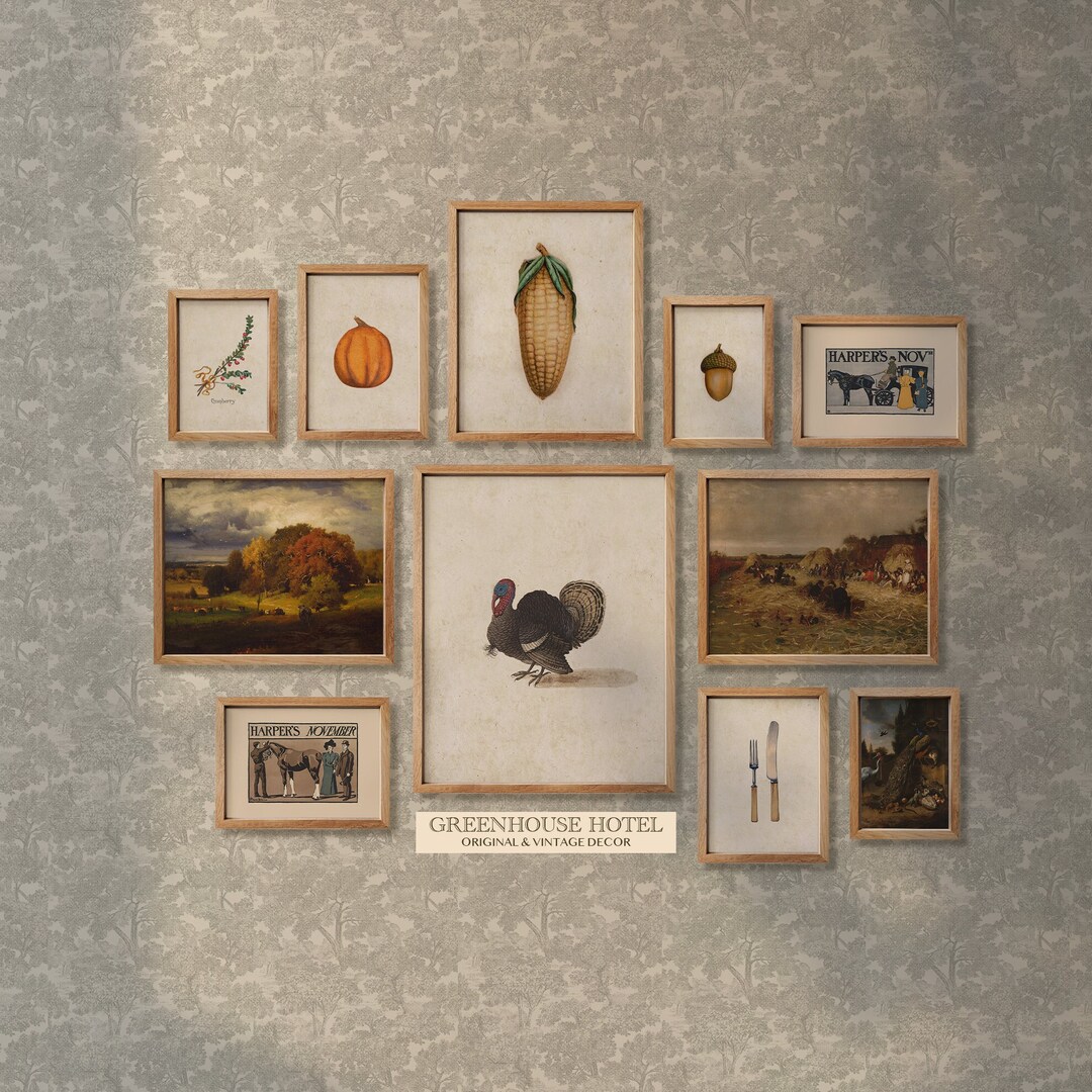 Thanksgiving Dinner Decor PRINTABLE Holiday Wall Art Farmhouse Decor ...